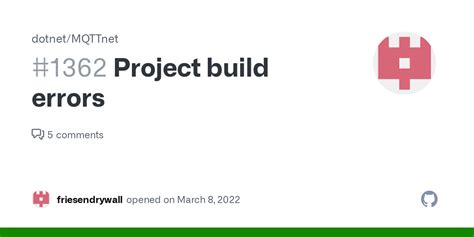 project build errors · issue 1362 · dotnet mqttnet · github