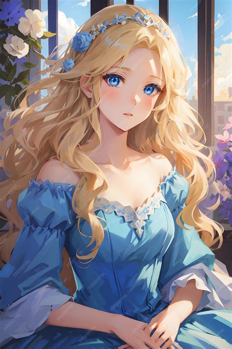 Premium Photo Young Beautiful Princess Anime Princess Anime Girl Cute Princess Anime Anime