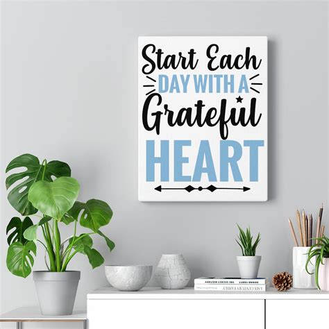 Trinx Scripture Canvas A Grateful Heart Christian Wall Art Print Ready