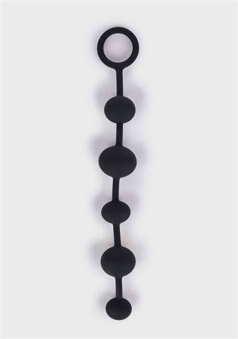 Silicone Anal Beads Black Dolls Kill