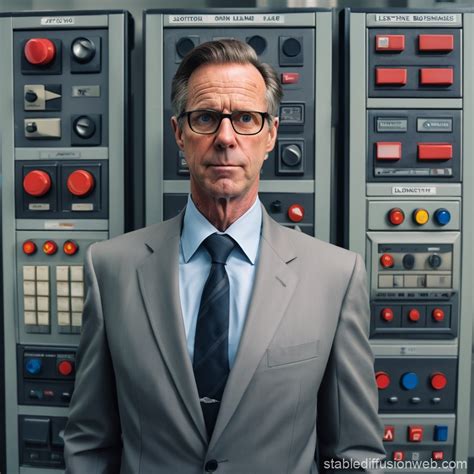 Businessman Activating Control Panel Stable Diffusion Online