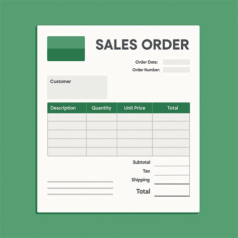 Basic Sales Order Template Excel Product Order Form