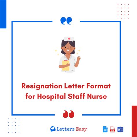 Resignation Letter Format For Hospital Staff Nurse 16 Examples Letters Easy