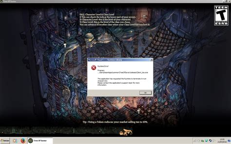 Visual C Runtime Library Crashes Connection Game Crash Tree Of Savior Forum
