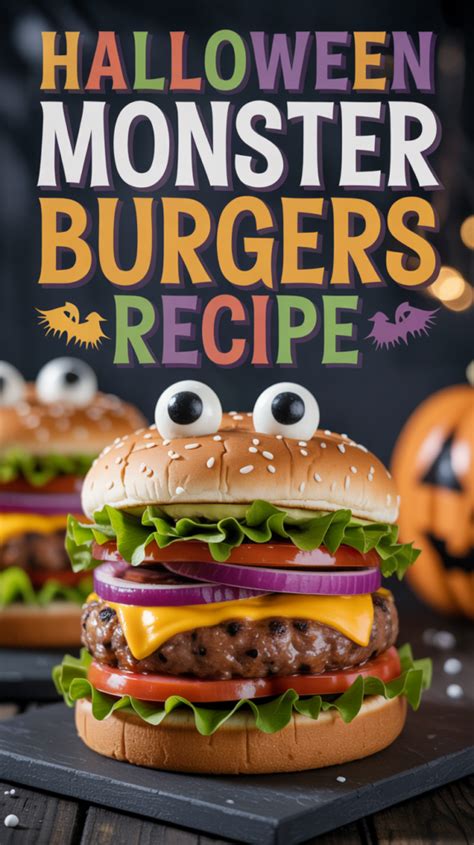 Spooky Monster Burgers Recipe For Halloween Food Blasts
