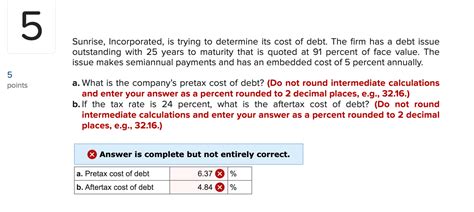 Solved Sunrise Incorporated Is Trying To Determine Its