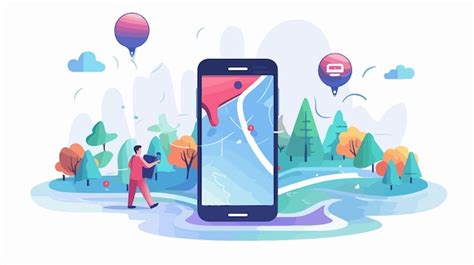 Advanced GPS Navigation Concept With Satellite Connection To Smart Device Premium AI Generated