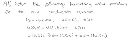 Solved Q1 Solve The Following Boundary Value Problem For