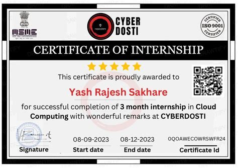 Yash Sakhare On Linkedin Cloudcomputing Internshipcomplete Aws