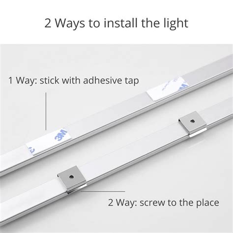 Badu Bg Бяло 12v осветление под шкафа Led сензор за движение Кухненски гардероб Нощни светлини