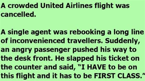 Angry Customer Cuts In Line And Demands A First Class Seat Hilarious