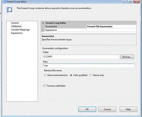 Id Like To Make Excel Connection Manager In Ssis Read Every Time Diffrent File Names In Every