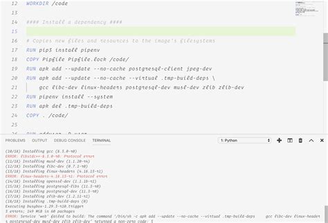Service Web Failed To Build With Protocol Error General Docker