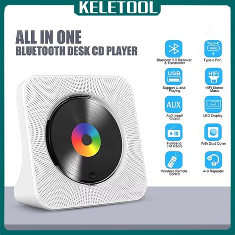 Portable Bluetooth Cd Player Radio Dvd Player Mp3 Player Cassette Player Mp4 Vcd Music Wall