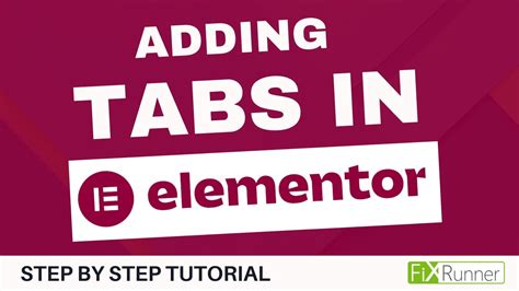 How To Add Tabs In Wordpress With Elementor Youtube