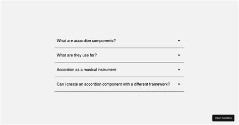 Accordion Component Codesandbox