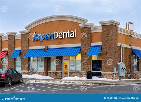 Aspen Dental Office Exterior And Trademark Logo Editorial Photo