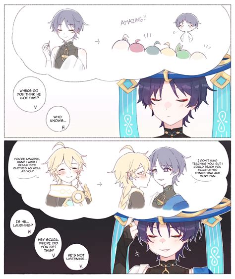 Aether Venti Scaramouche Xiao Kaedehara Kazuha And More Genshin Impact Drawn By Kyou