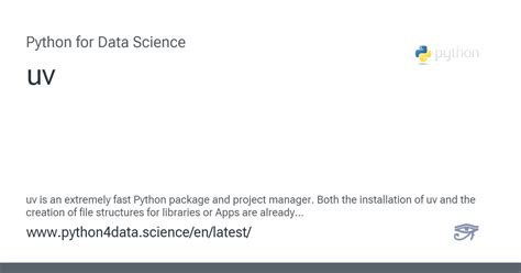 Uv Python For Data Science