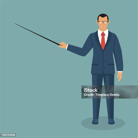 평면 스타일에서 손 벡터 일러스트 레이 션에 포인터와 실업가 개념에 대한 스톡 벡터 아트 및 기타 이미지 개념 개념과 주제 경영자 Istock