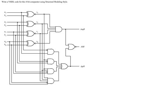 Solved Write A Vhdl Code For This 4 Bit Comparator Using