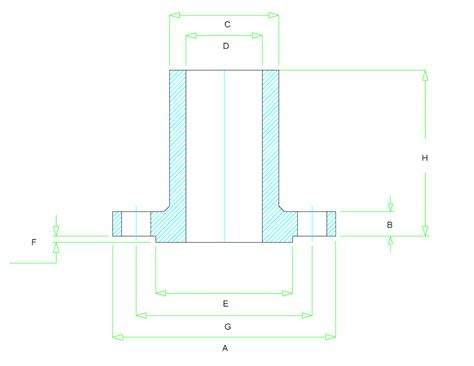 Class 600 Long Weld Neck Flange Dimensions Tesco Steel And Engineering