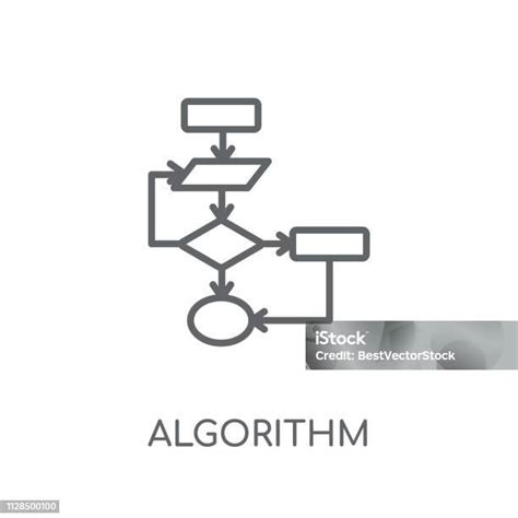 Icône Linéaire De Lalgorithme Grandes Lignes Modernes Algorithme Logo Concept Sur Fond Blanc De