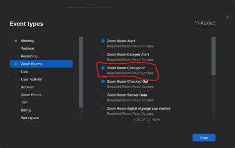 not receiving check in event using websockets api and webhooks