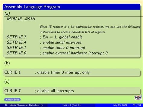 interrupts of microcontroller 8051 ppt