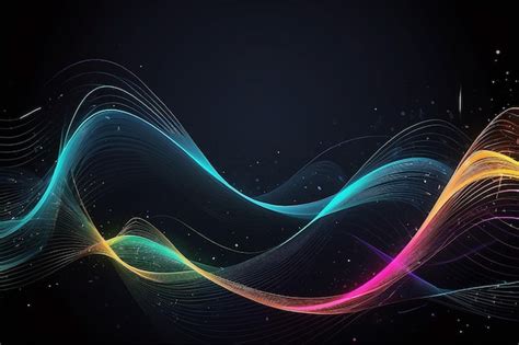 Premium Photo Spiral Sound Wave Rhythm Line Dynamic Abstract Vector Background