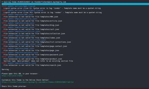 Shopify Theme Serve Fails To Sync All Files Of Dawn Theme · Issue 1327 · Shopifyshopify Cli