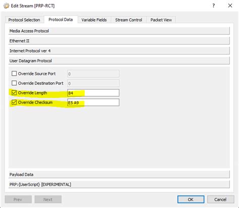 Generate HSR PRP Traffic Using A Custom Protocol Script