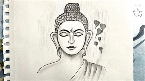 Lord Buddha Easy Drawing For Beginners Buddha Sketch Buddha Pornima Drawing Youtube
