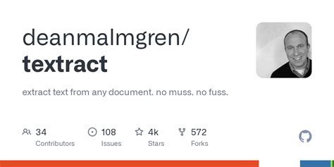 Github Deanmalmgrentextract Extract Text From Any Document No Muss No Fuss