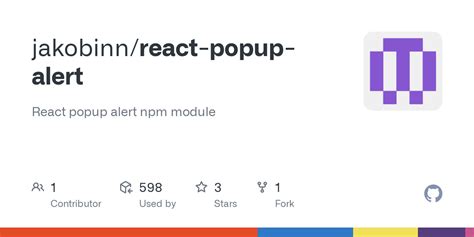 Github Jakobinnreact Popup Alert React Popup Alert Npm Module
