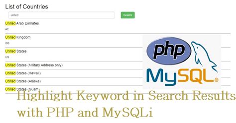 highlight keyword in search results with php and mysqli tutorial101