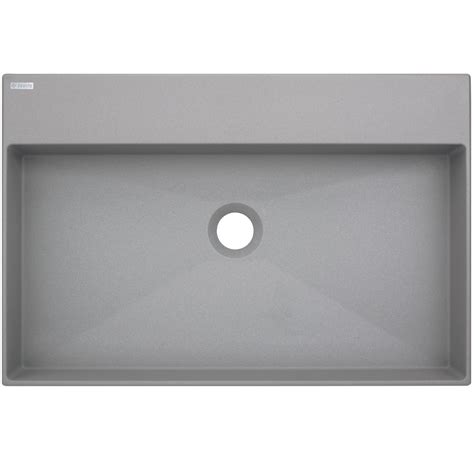 Graues Aufsatzwaschbecken In Granitoptik Mit Armaturenbank Correo