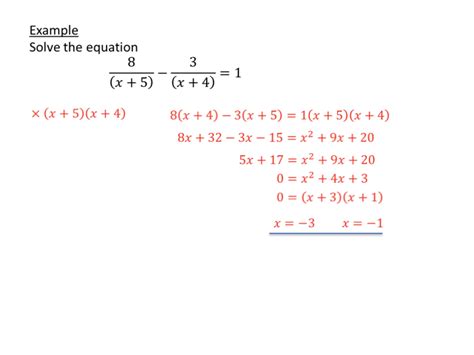 Solving Equations Involving Fractions Teaching Resources