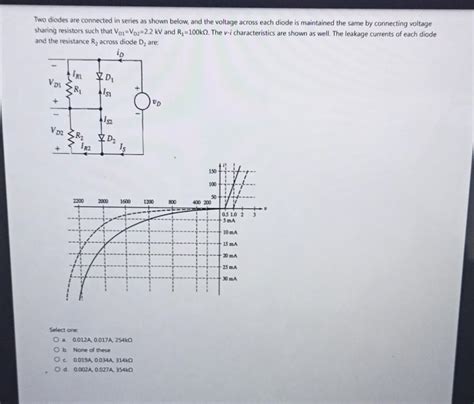 Solved Two Diodes Are Connected In Series As Shown Below