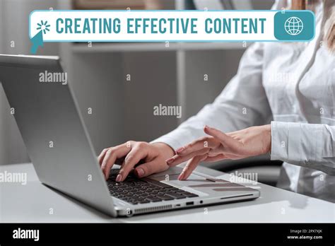 Hand Writing Sign Creating Effective Content Concept Meaning Valuable