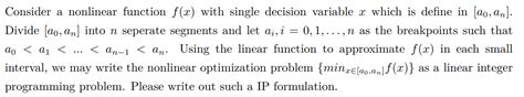 Solved Consider A Nonlinear Function F X With Single