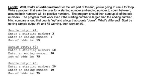 Solved Lab6c Well Thats An Odd Question For The Last