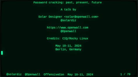 Password Cracking Past Present Future Offensivecon 2024