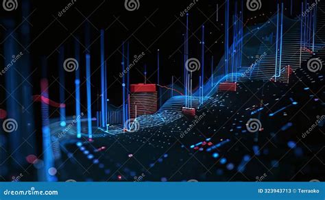 Abstract Dark Blue Background Statistical Resampling Data Sci Fi