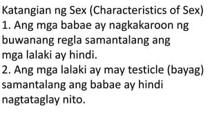 LESSON 1 FOR GC Pptx Gender Sex Community PPT