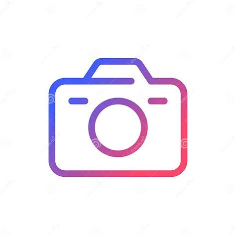Camera Pixel Perfect Gradient Linear Ui Icon Stock Vector Illustration Of Outline Instrument