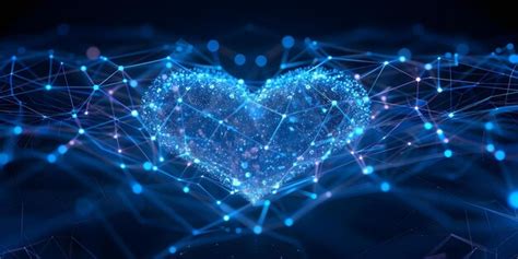 People Connected Through Digital Devices Creating Heartshaped Network