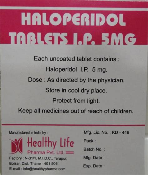 Haloperidol 2mg Tablet Packaging Type Box Packaging Size 10 X 10