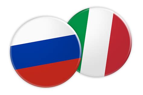 뉴스 개념 러시아 국기에 이탈리아 플래그 단추 백색 배경에 3d 그림 3차원 형태에 대한 스톡 벡터 아트 및 기타 이미지 3차원 형태 개념 경기 스포츠 Istock