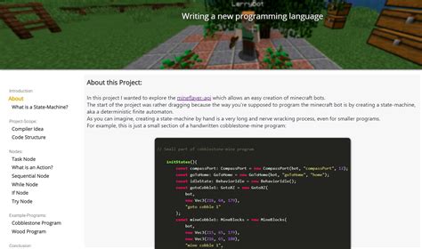 Github Manuellerchnerminecraft Bot Website A Project Documentation
